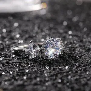 ️925 STERLING SILVER | Jewelry | Cz Square Leaf 925 Silver Plated ...